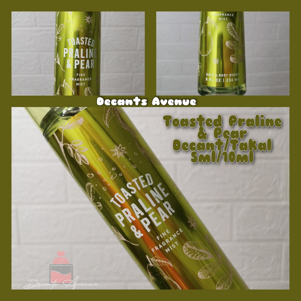 Toasted Praline & Pear - Bath And Body Works 1mL 3mL 5mL 10mL | Shopee ...