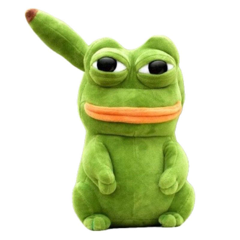 New 9in Pokemon Pikachu Pepe The Frog Sad Kawaii Room Decoration Plush ...