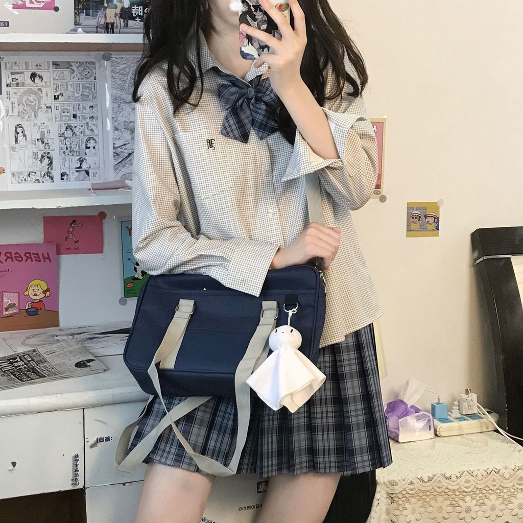 2022 New Style JK Bag Female Basic School Supply Canvas One-Shoulder ...