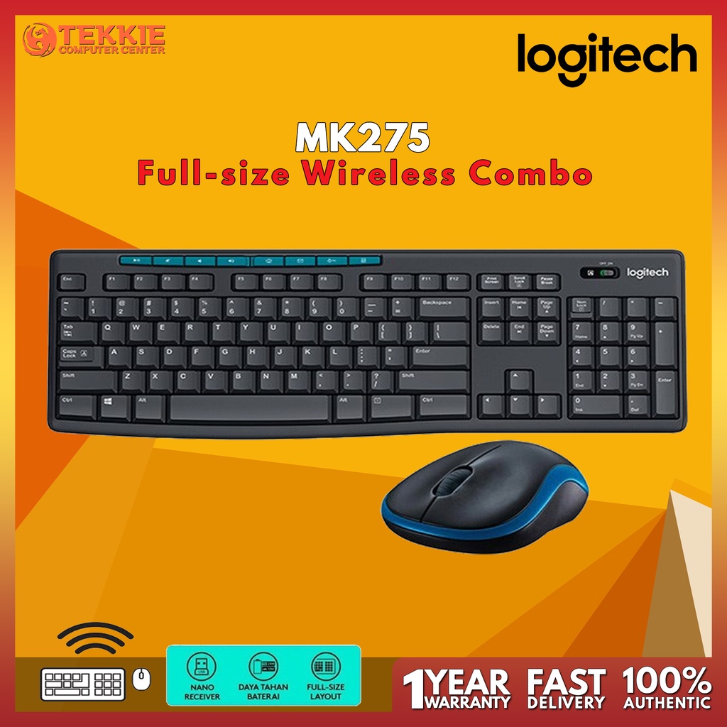 Brand New Mk275 Full Size Wireless Keyboard And Mouse Shopee Philippines