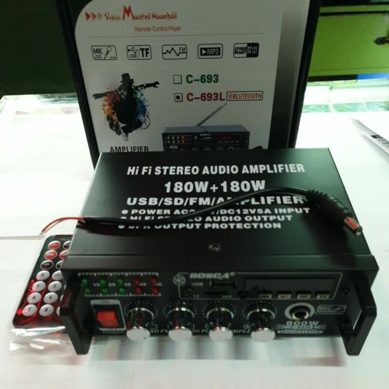 AMPLIFIER (2CHANNEL HI-FI STEREO WITH MIC INPUT) | Shopee Philippines