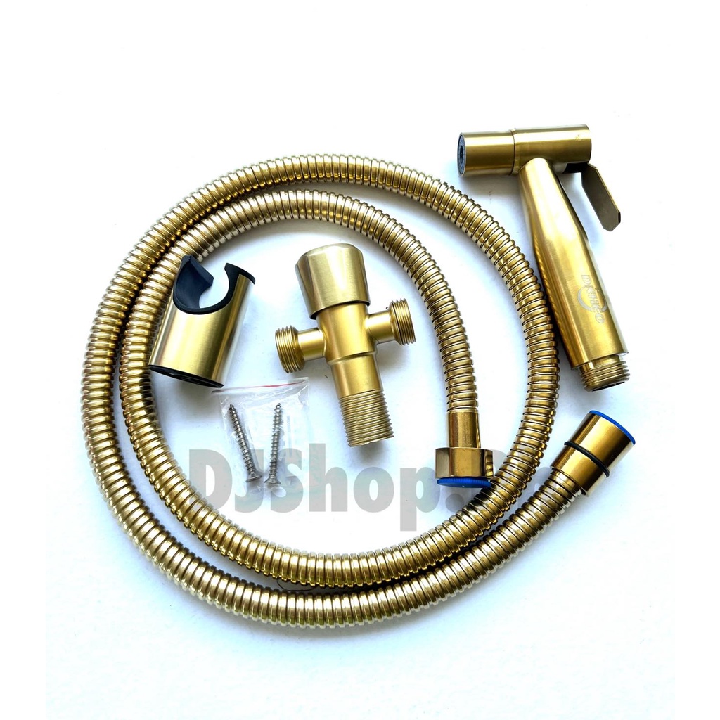 Brass Gold Bidet set with Angle Valve SUS 304 Stainless | Shopee ...