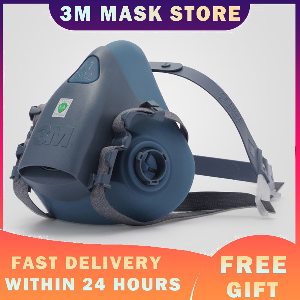 3M 7501 7502 7503 Gas Mask silicon half-face dust mask Half Face ...