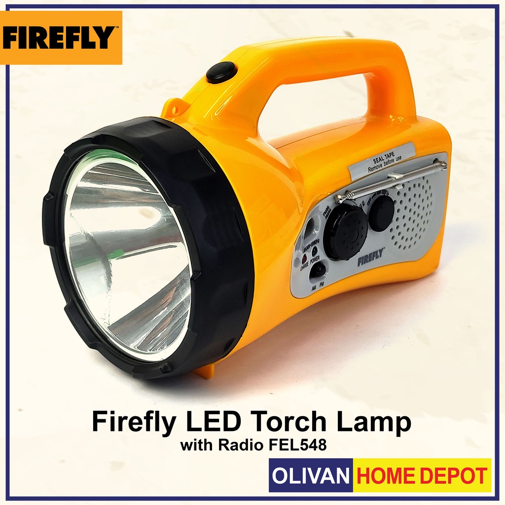 FIREFLY Rechargeable Powerful LED Torch Lamp Flashlight with AM/FM ...
