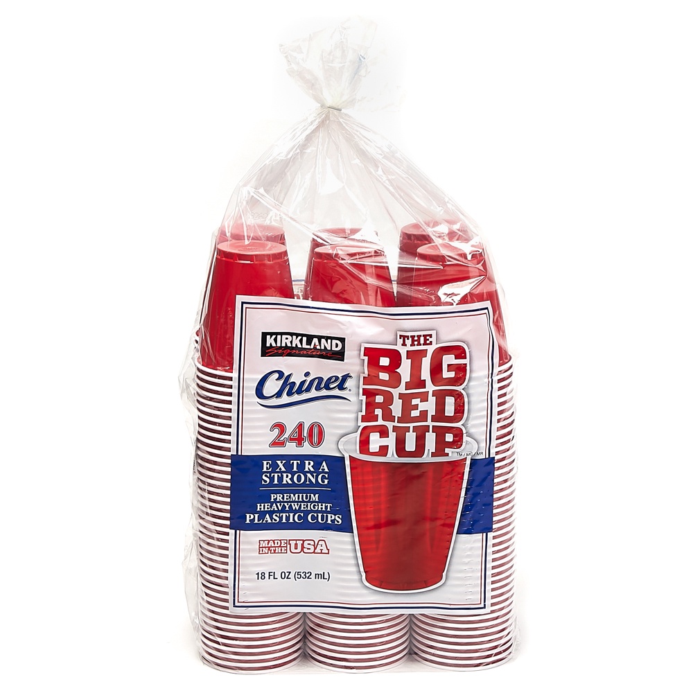 Kirkland Party Cups Beer Pong "The Big Red Cups" 18FL OZ (532ml) 240pcs ...