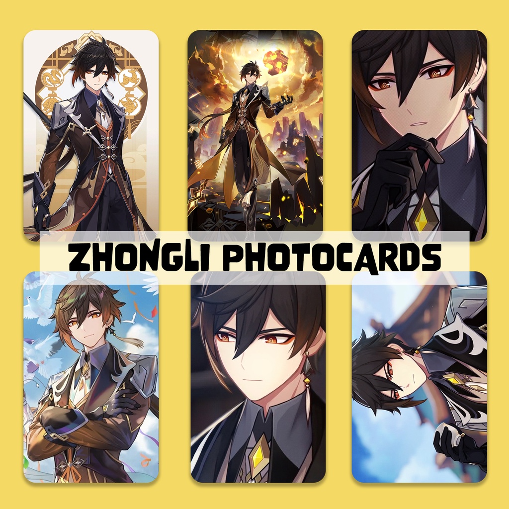 Genshin Impact Photocards - ZHONGLI Textured Photocards Front and Back ...