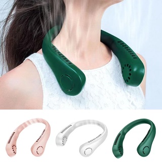 Portable Vaneless Hanging Neck Fan Rechargeable Adjustable Bladeless ...