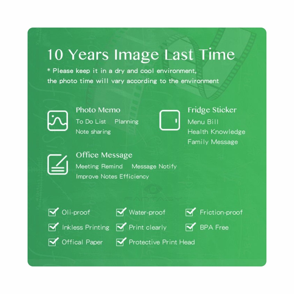 PeriPage 107x30mm Printable Sticker Roll BPA-Free Self-Adhesive Thermal ...