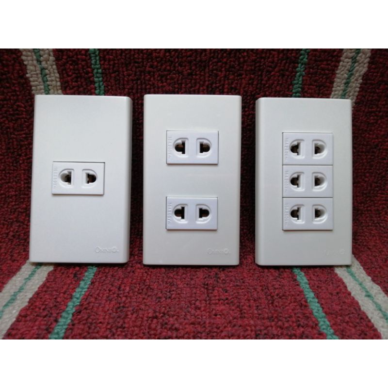 Omni Wide Series Universal Outlet w/ Plate (1, 2, or 3 gang) | Shopee ...