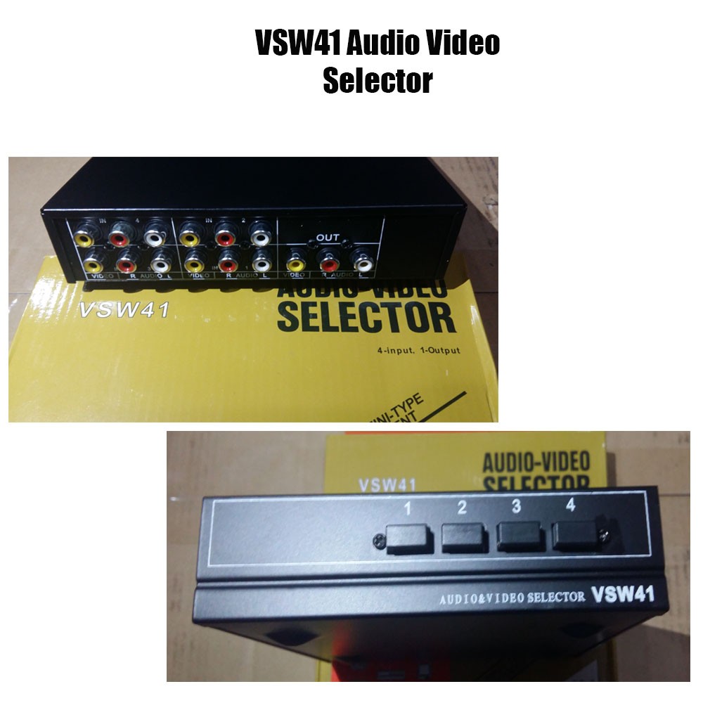 VSW41 Audio Video Selector 4 Input-1 Output Heavy Duty | Shopee Philippines