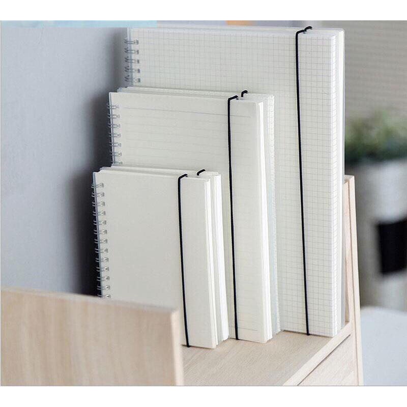 A5/B5 Spring Dotted/Lined/Grid/Blank Notebook with Garter (Hard Cover ...