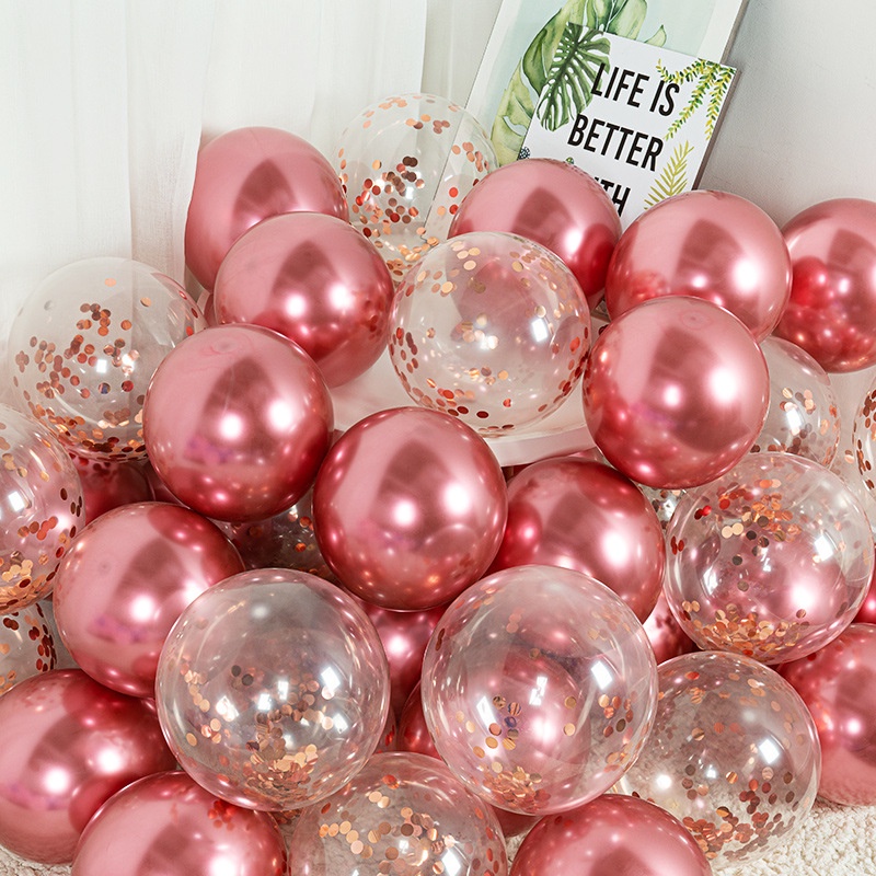 10pcs Confettie Fill Balloon Transparent Latex Balloon with Confetti ...