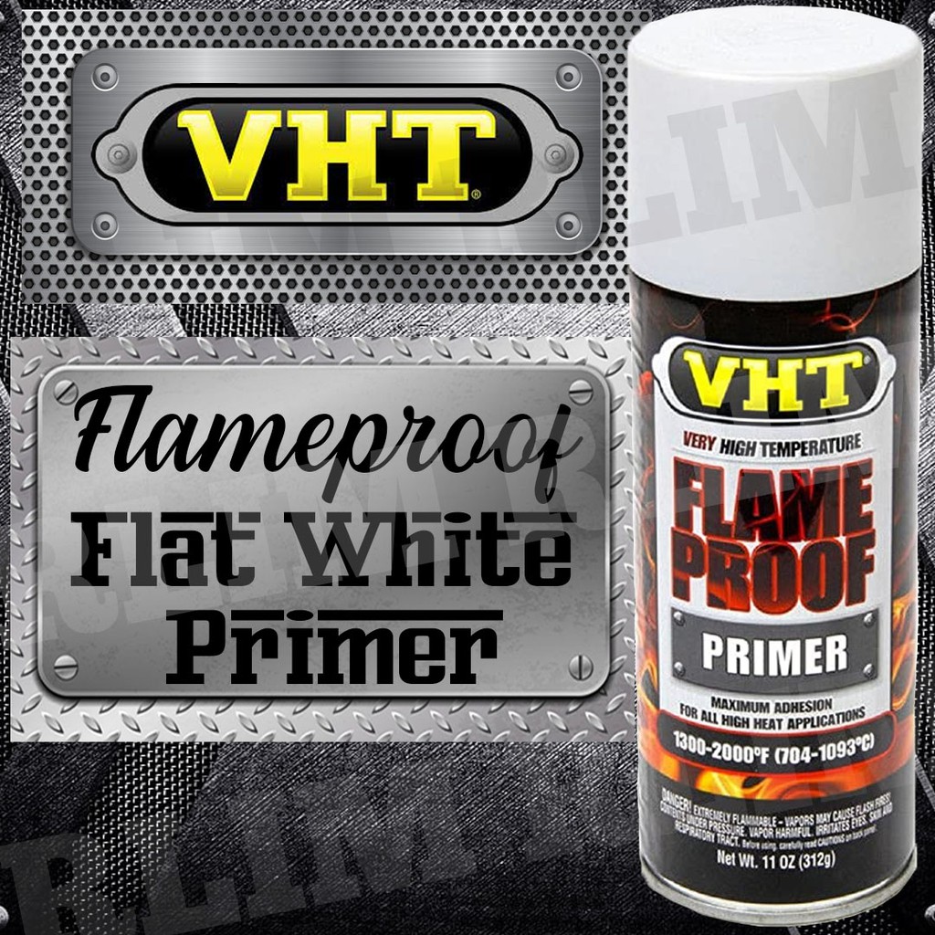 VHT Flameproof FLAT WHITE PRIMER Spray Paint Spraypaint | Shopee ...