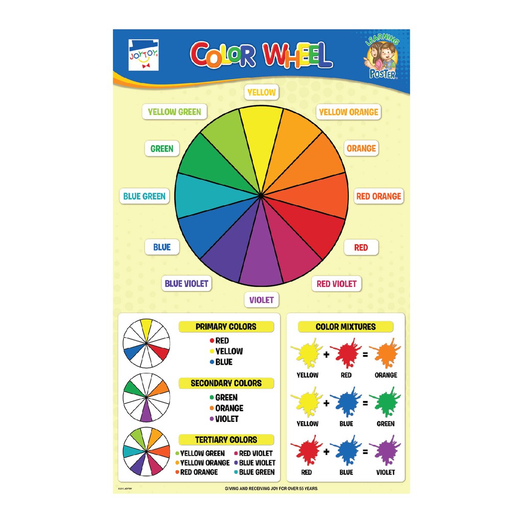 JOYTOY Color Wheel Educational Poster | Shopee Philippines