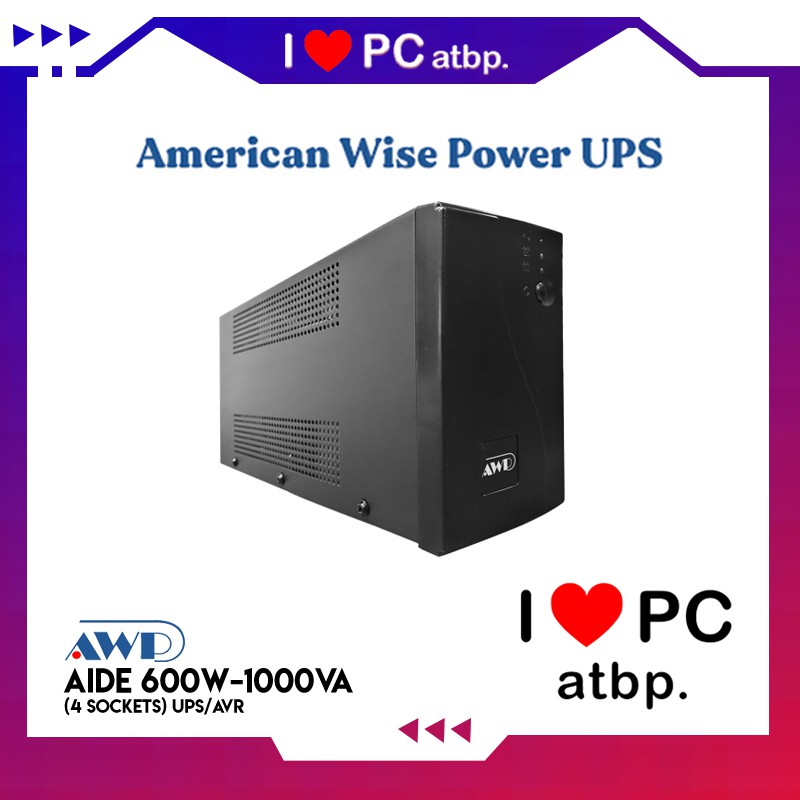 AWP Aide 600W-1000VA UPS/AVR (4 Sockets) | Shopee Philippines