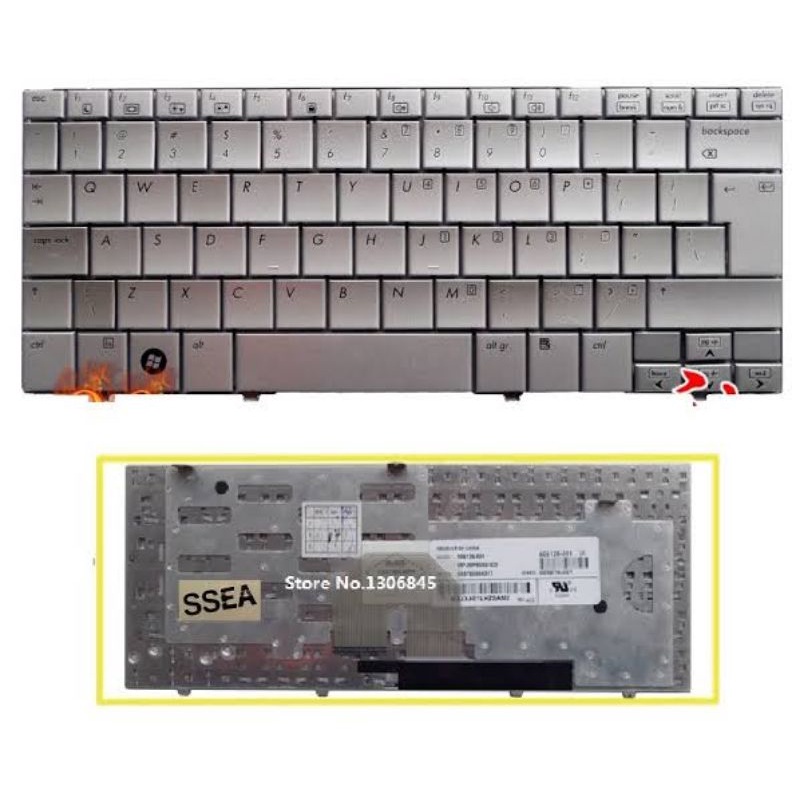 ♥ Laptop Keyboard For HP MINI 2144 2140 2133 laptop silver keyboard ...