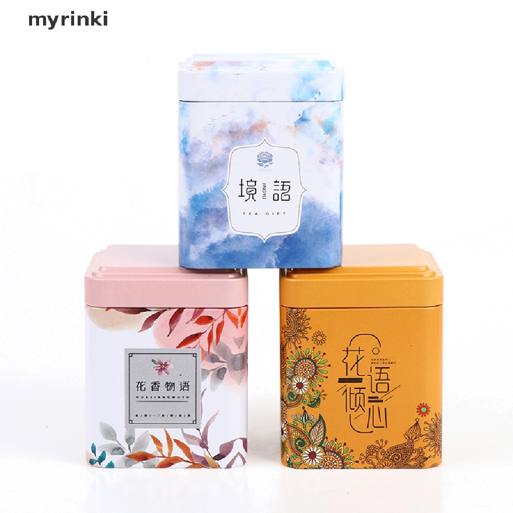 (hot*) Tea Sealed Box Kitchen Storage Container Jar Tin Square Can ...