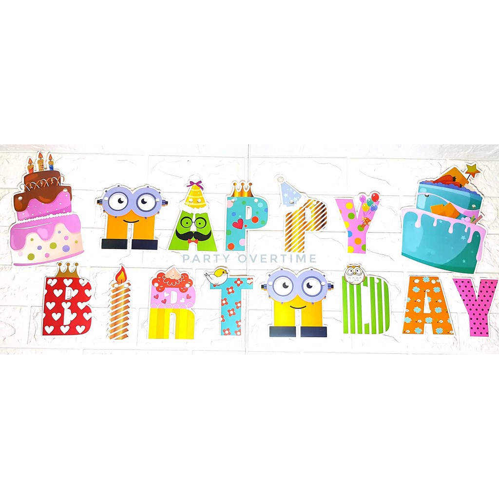 Cake Design Happy Birthday Banner Banderitas Flag Party Decor Candyland ...