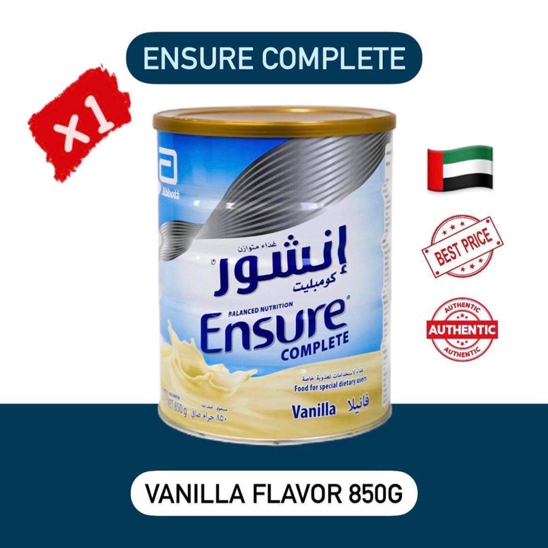 Ensure Complete Vanilla Flavor 850g | Shopee Philippines