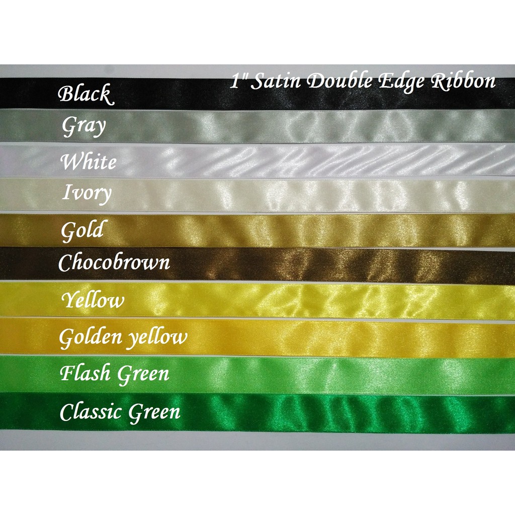 1" Double Edge Satin Ribbon (25mm) | Shopee Philippines