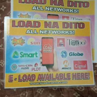LoadManna Load na Dito Laminated Signage A4 SIZE (8.3 x 11.7 inches ...