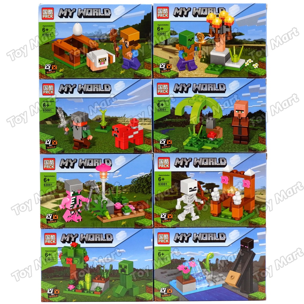 8 Boxes Set My World Minifigure Collection Set Brick Building Kids ...