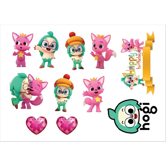 HOGI & PINKFONG Cake Cupcake Paper Topper | Shopee Philippines