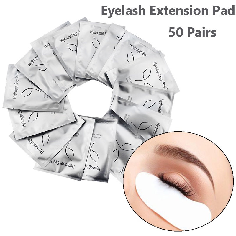 50 Pairs Hydrogel Eye Patch Eyelash Extension Pad Eyelashes Eyepatch ...
