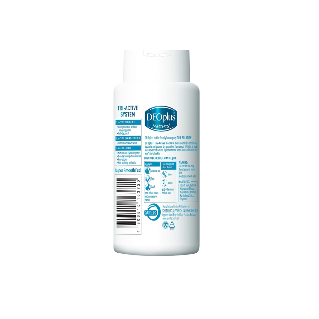 DEOPLUS Natural Deodorant Powder 40g | Shopee Philippines