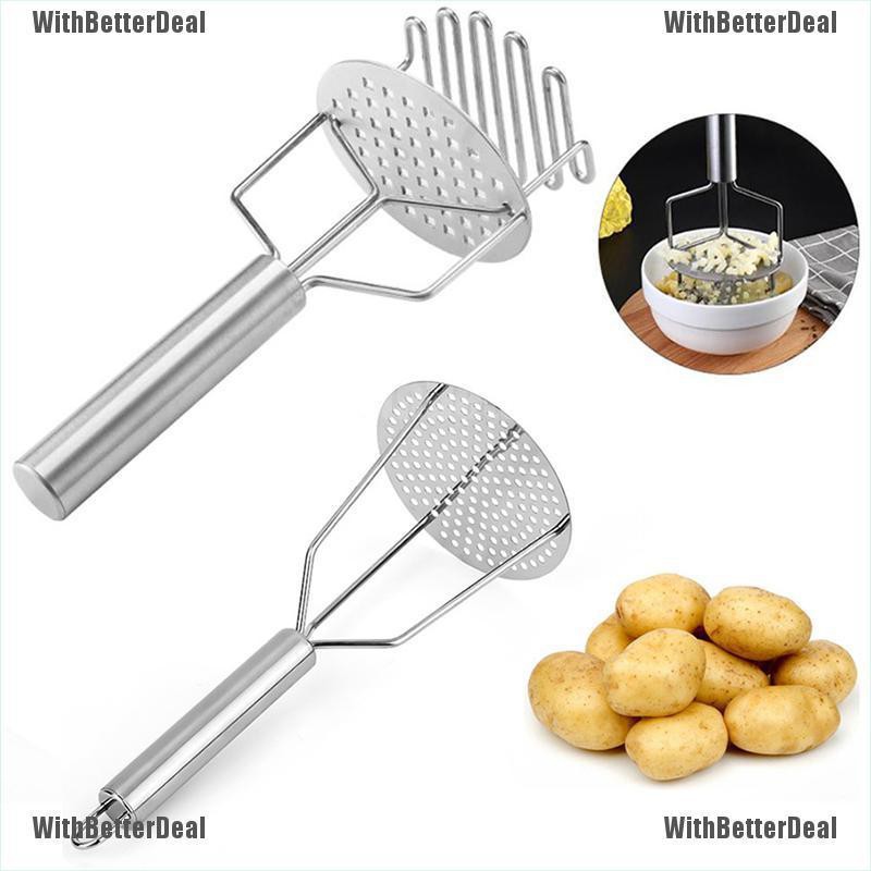 [BETTER] Stainless Steel Potato Masher Pusher Smooth Mashed Potatoes ...