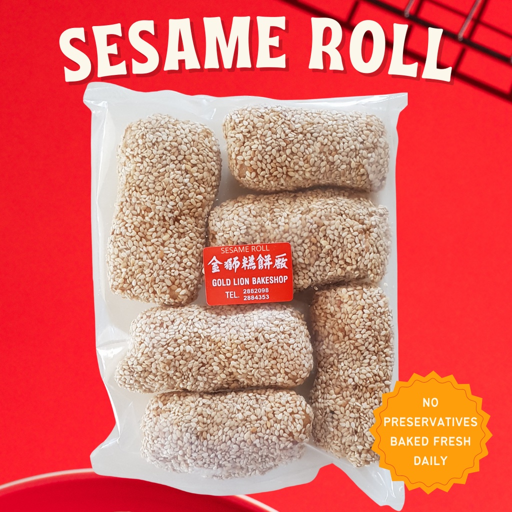Gold Lion Bakeshop Sesame Roll Ampao Lowa Authentic Snack Special ...