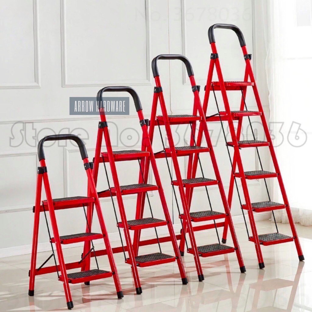 Steel Household Aluminum Folding Step Ladder | Shopee Philippines