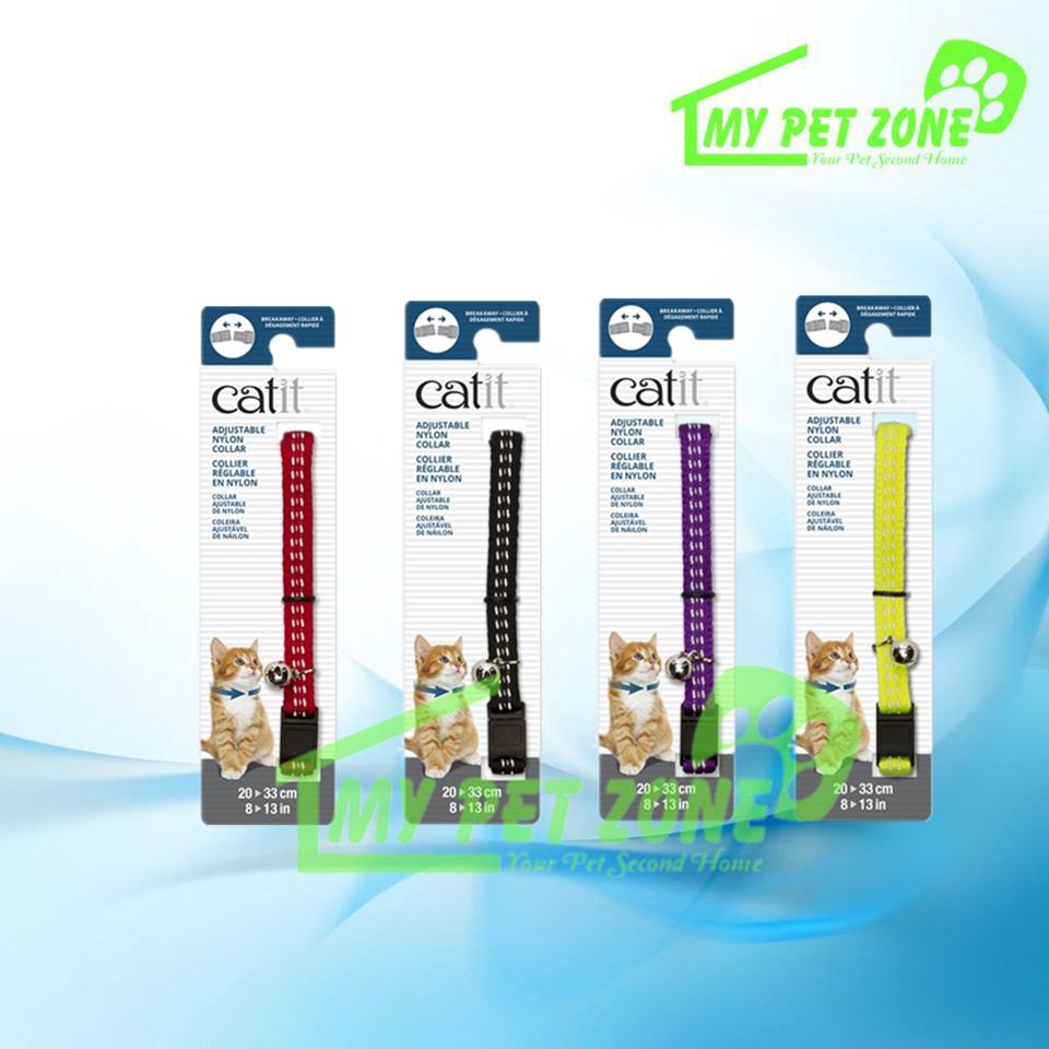 Catit Adjustable Breakaway Nylon Collar - Reflective (20-33cm) | Shopee ...