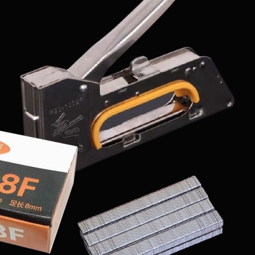 GUN TACKER HEAVY DUTY WITH GUN TACKER STAPLE WIRE , 4mmX6mmX8mm (1SET ...