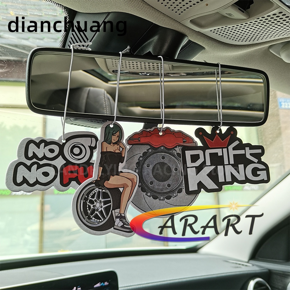 TUBRO beauty model Robot Car Air Freshener Hanging Car Rear View Solid ...