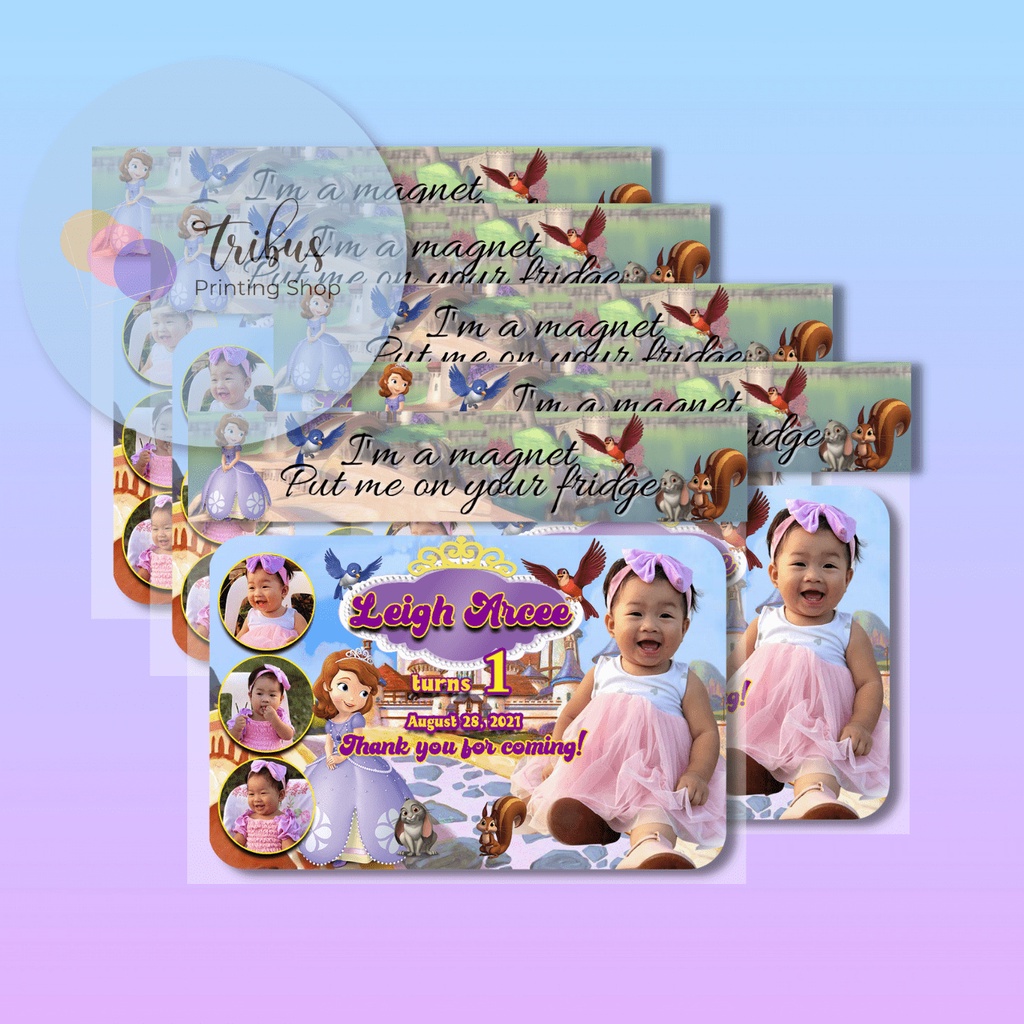Sofia The First Ref Magnet Souvenir Glittery Shopee Philippines