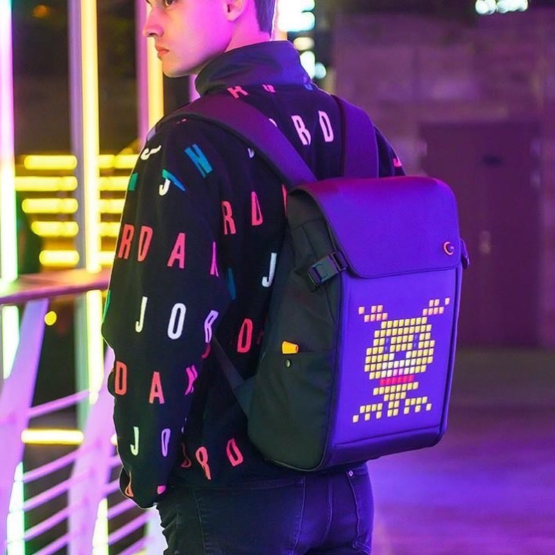 Divoom Pixel Art Backpack w/ built-in smart LED screen,Water-resistant ...