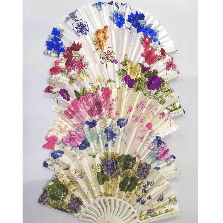 Pamaypay o Abanico White Floral Design | Shopee Philippines