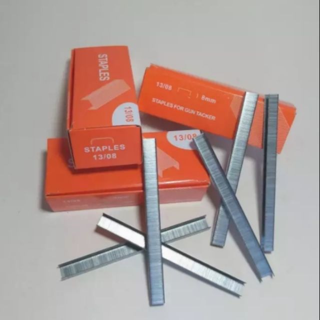 GUNTACKER PIN STAPLES UPHOLSTERY NEEDS 1box 8mm | Shopee Philippines