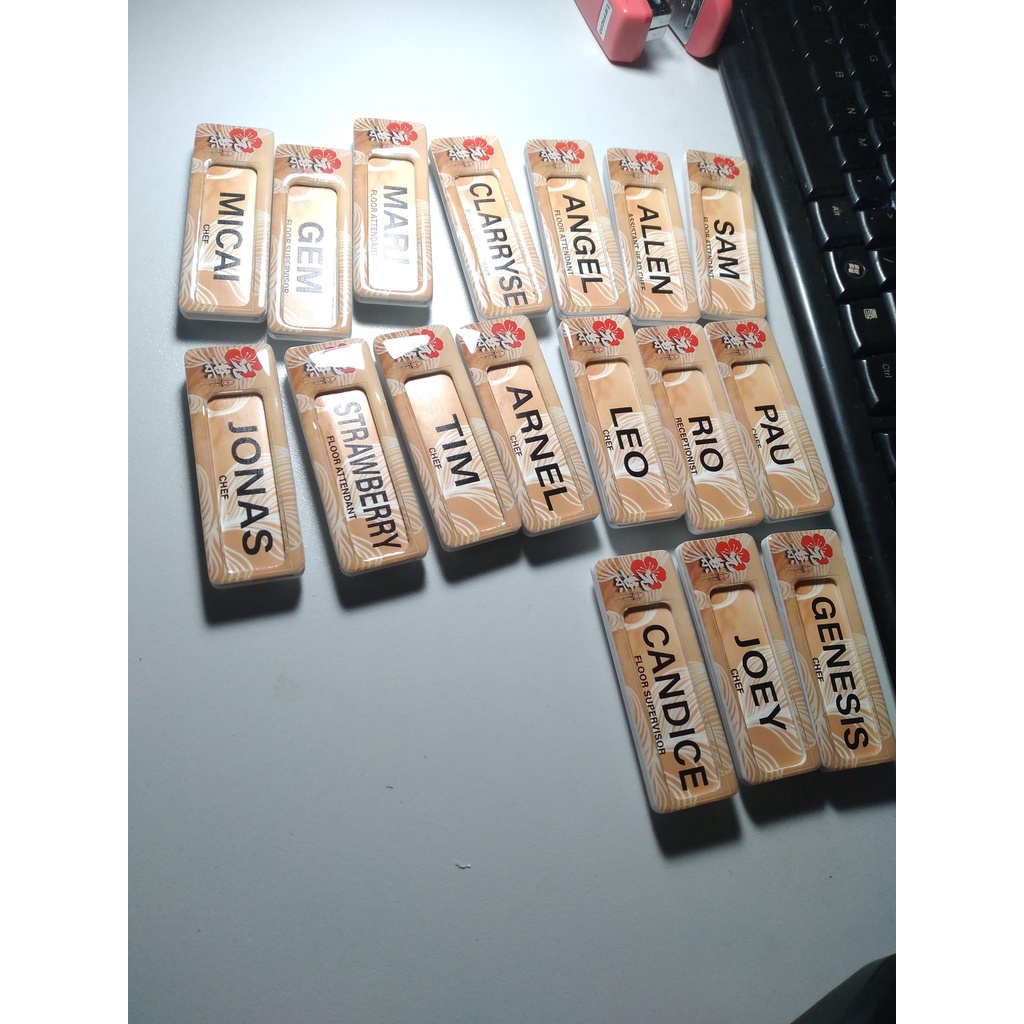 CUSTOMIZED NAME PLATE BADGE | Shopee Philippines