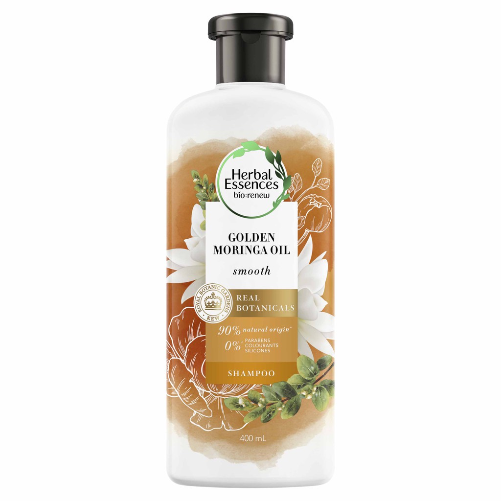 Herbal Essences Bio:Renew Smoothing Golden Moringa Oil Shampoo 400ml ...
