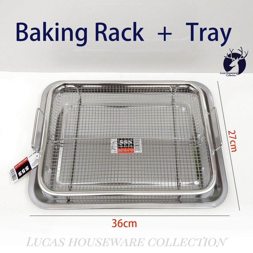 (2 IN 1) STAINLESS STEEL MESH TRAY + OVEN TRAY OIL DRAIN / BEST COOKING ...