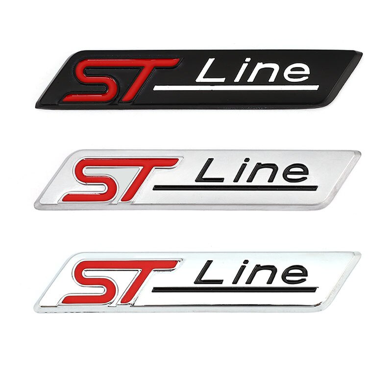 3D Metal Car Sticker ST Line Emblem Badge Decals for Ford F-150 Focus X ...