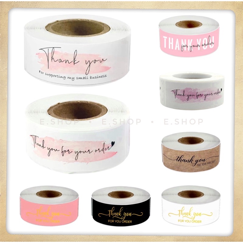 Thank You Rectangle Sticker Roll | Shopee Philippines