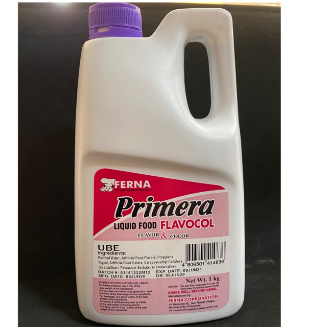 Ferna Primera Liquid food flavocol Ube 1kg | Shopee Philippines