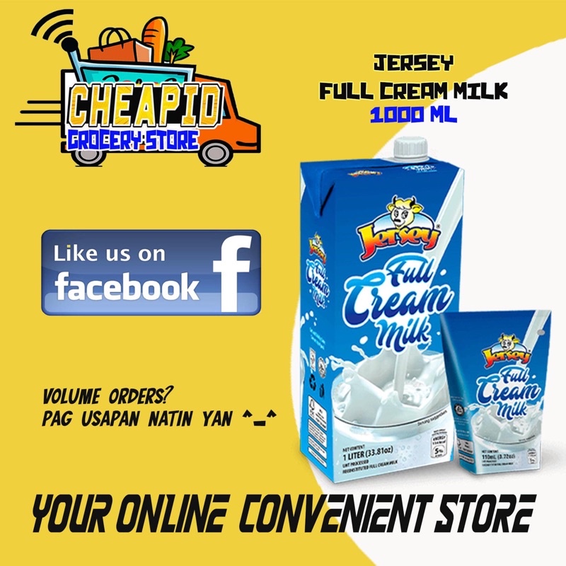 Jersey Full Cream Milk 1L | Shopee Philippines