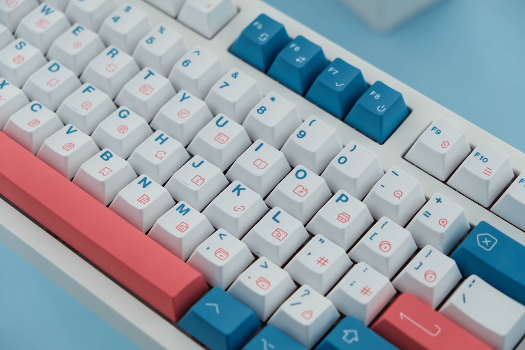 GMK PING Keycap, 134 Keys PBT Keycaps Cherry Profile DYE-SUB ...