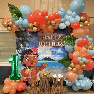 Disney Moana Balloons Garland Arch Kit Birthday Green Latex Balloons ...