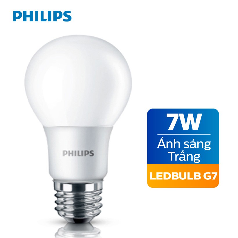 Philips LED Super Bright Bulb Saves Electricity 7W E27 230V A60 - White ...