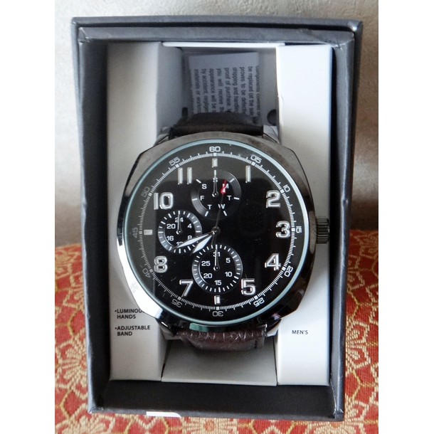 Mossimo Watch Mens Big Face Brown FMDMO131 NewUSA | Shopee Philippines